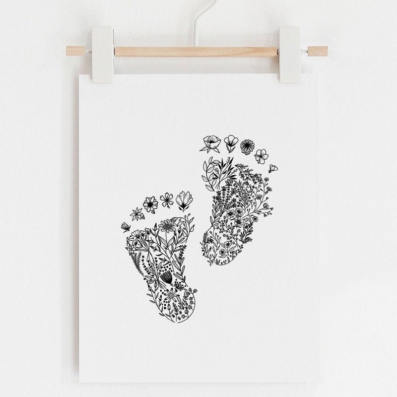 Footprint Flower - Etsy