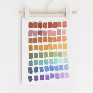Paint Swatches Print, Colorful Paint Swatches, Colorful Paint Swatches ...