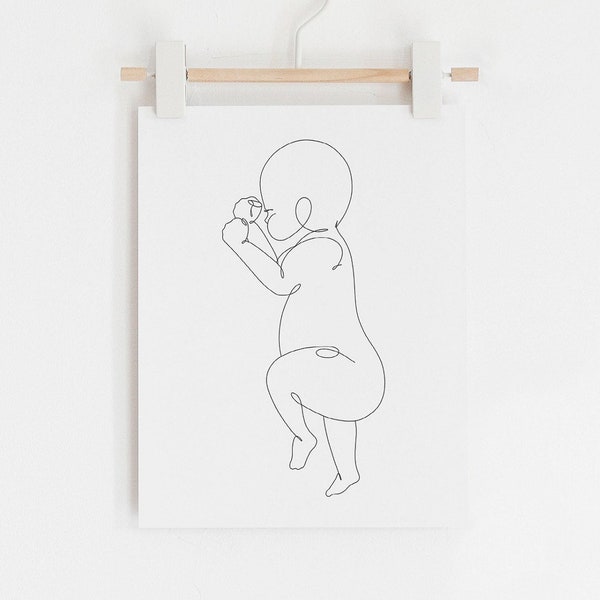 Baby Line Drawing - Etsy