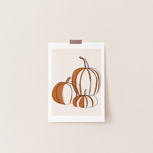Pumpkin Fall Print | Fall and Autumn Abstract Mid Century Modern ...
