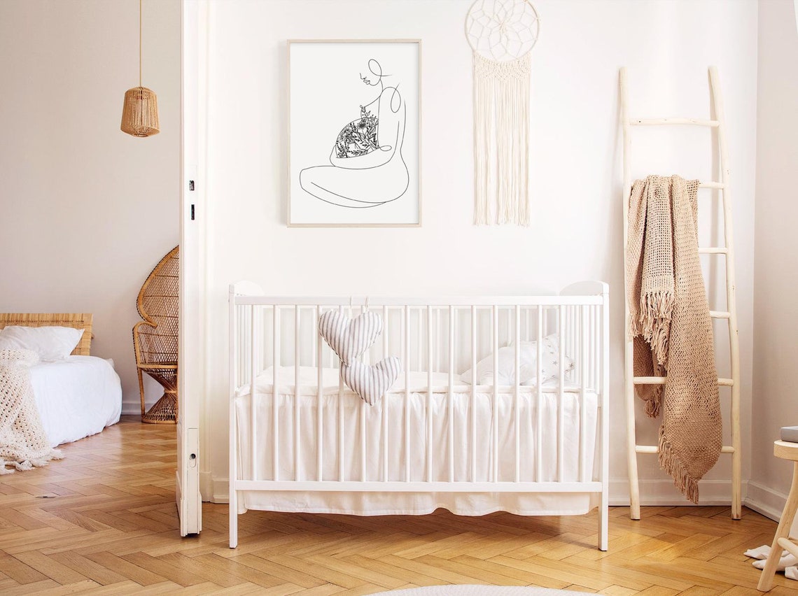 Pregnancy Print, Pregnancy Art, Pregnancy Wall Decor, Pregnancy Artwork ...