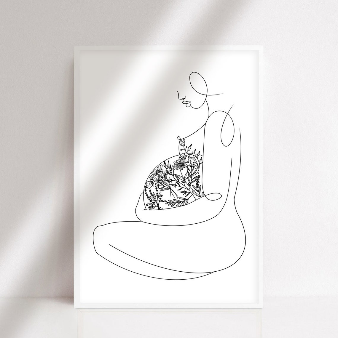 Pregnancy Print, Pregnancy Art, Pregnancy Wall Decor, Pregnancy Artwork ...