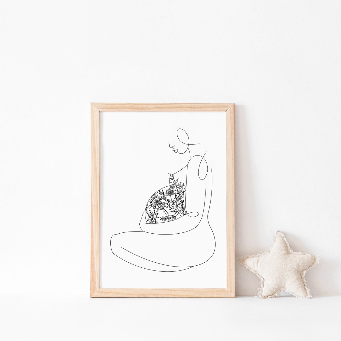 Pregnancy Print, Pregnancy Art, Pregnancy Wall Decor, Pregnancy Artwork ...