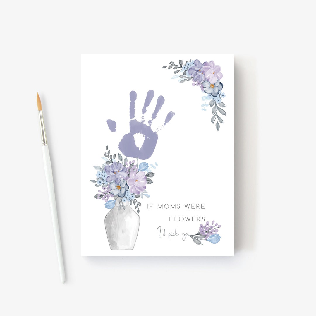 Mother's Day Craft | Handprint Arts and Crafts, DIY Gift for Mom ...
