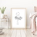 Ballerina Flower Line Art Floral Line Art Ballet Line Art - Etsy