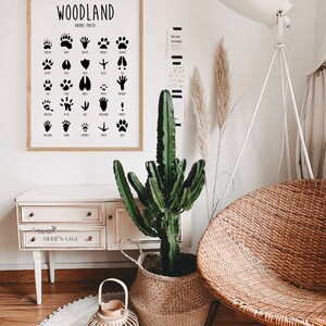 Animal Tracks Print Nursery Decor Woodland Nursery - Etsy