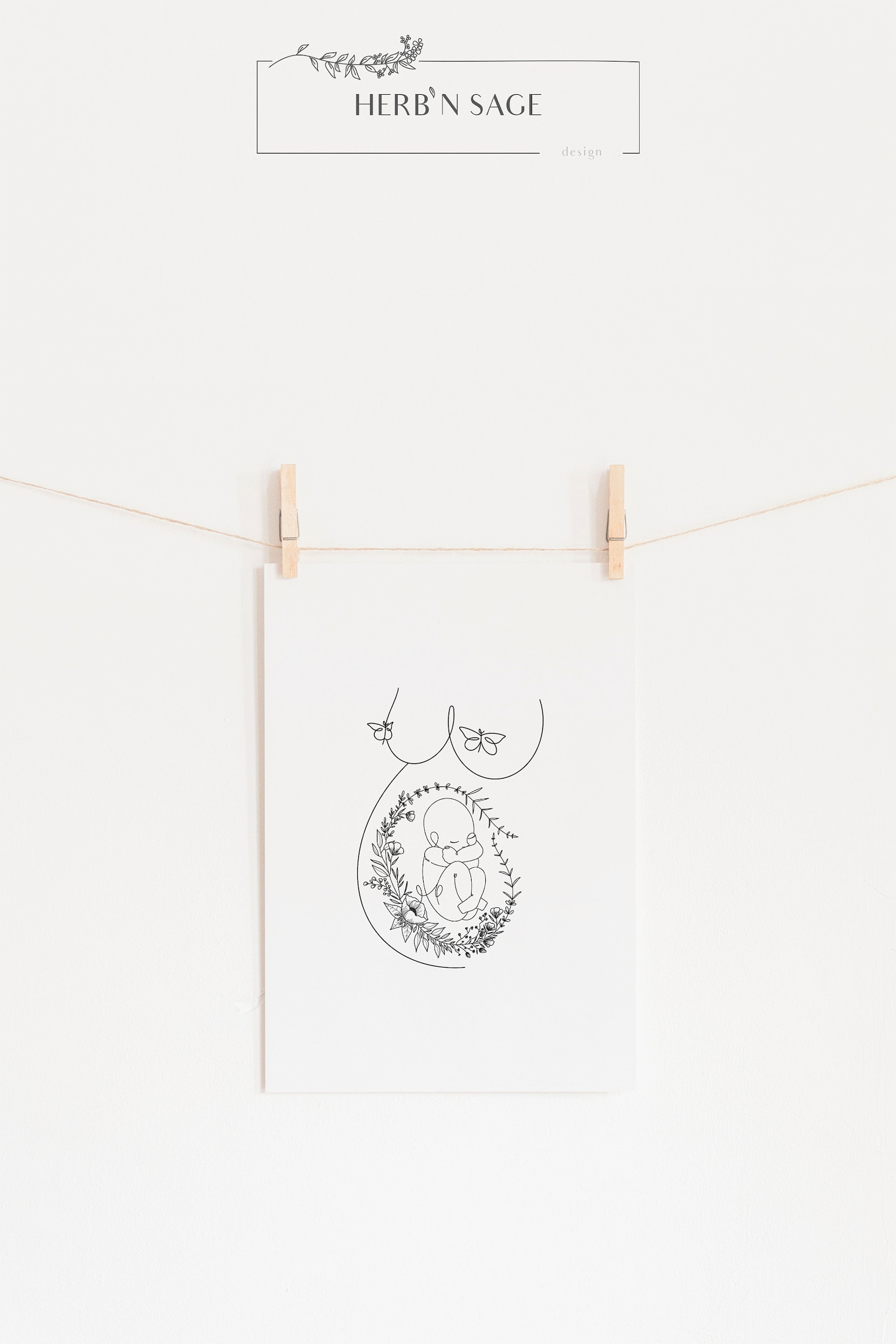 Pregnancy Art, Pregnancy Print, Pregnancy Wall Decor, Pregnancy Artwork ...
