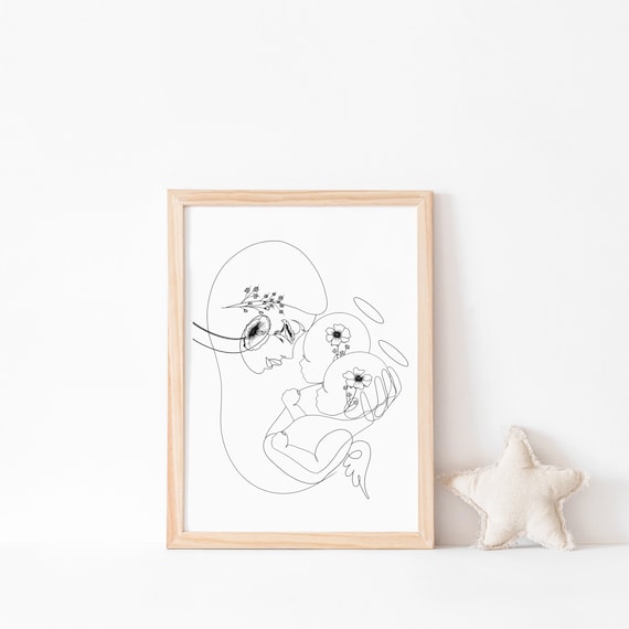 Twin Baby Angel Drawings