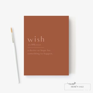 Definition Print, Typography Prints, Wish Print, Typography Poster ...