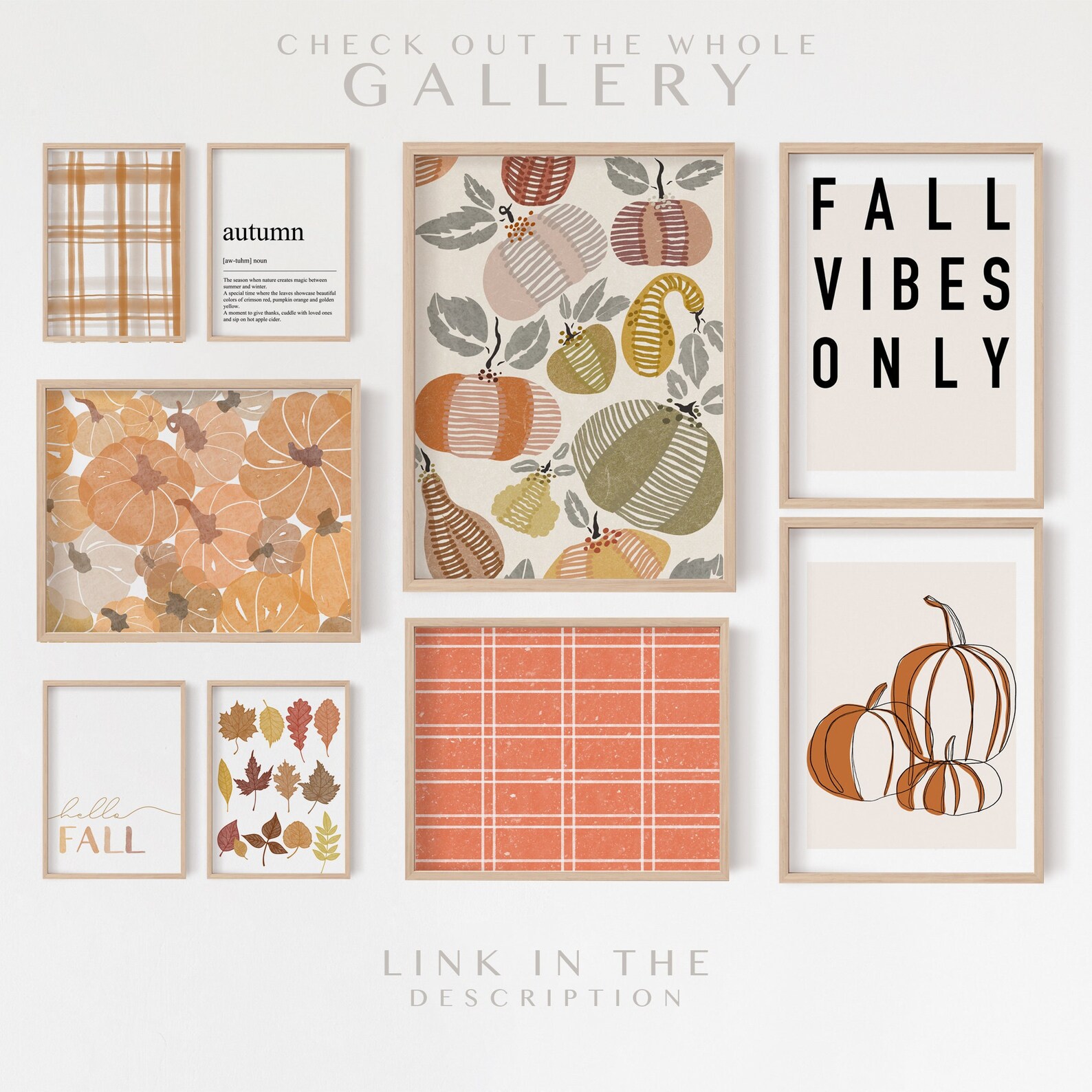 Pumpkin Fall Print | Fall and Autumn Abstract Mid Century Modern ...