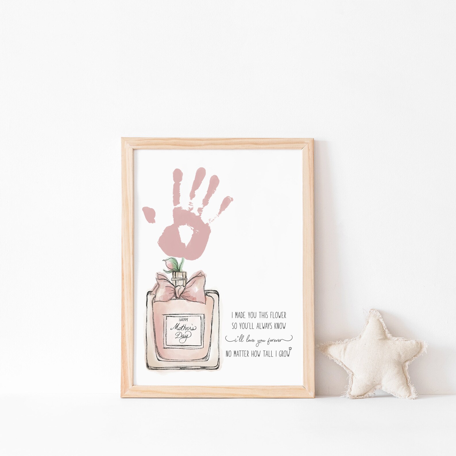 Mother's Day Craft Handprint Arts and Crafts, DIY Gift for Mom Activity ...