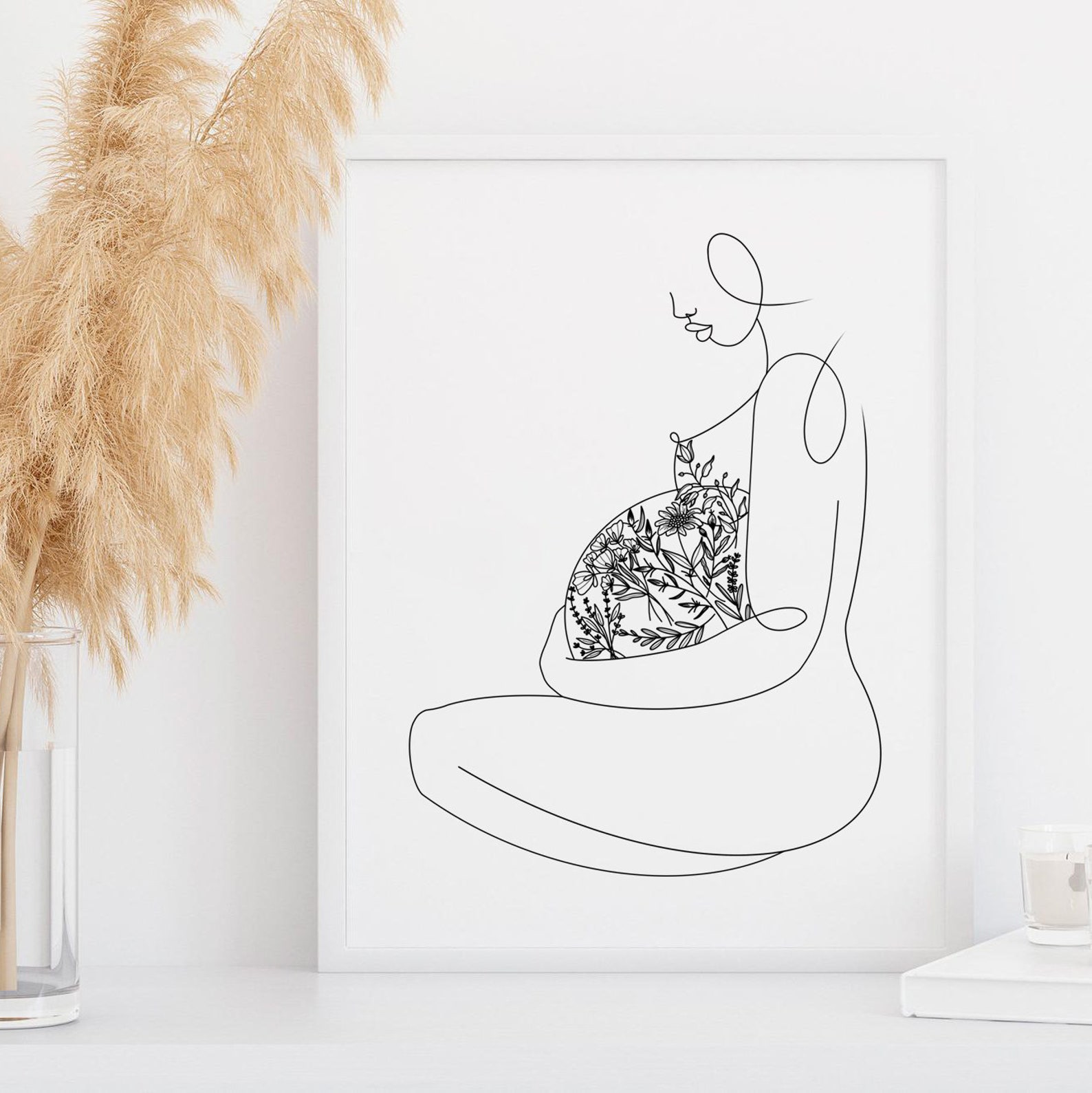 Pregnancy Print, Pregnancy Art, Pregnancy Wall Decor, Pregnancy Artwork ...