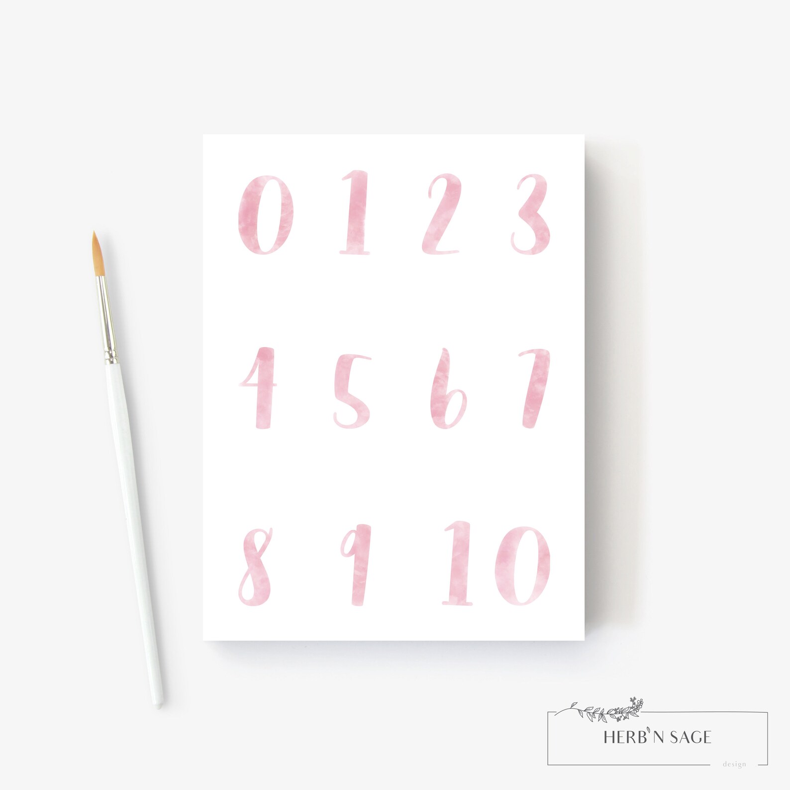 Number Print Nursery Decor Printable Wall Art Classroom - Etsy