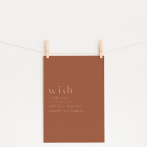 Definition Print, Typography Prints, Wish Print, Typography Poster ...