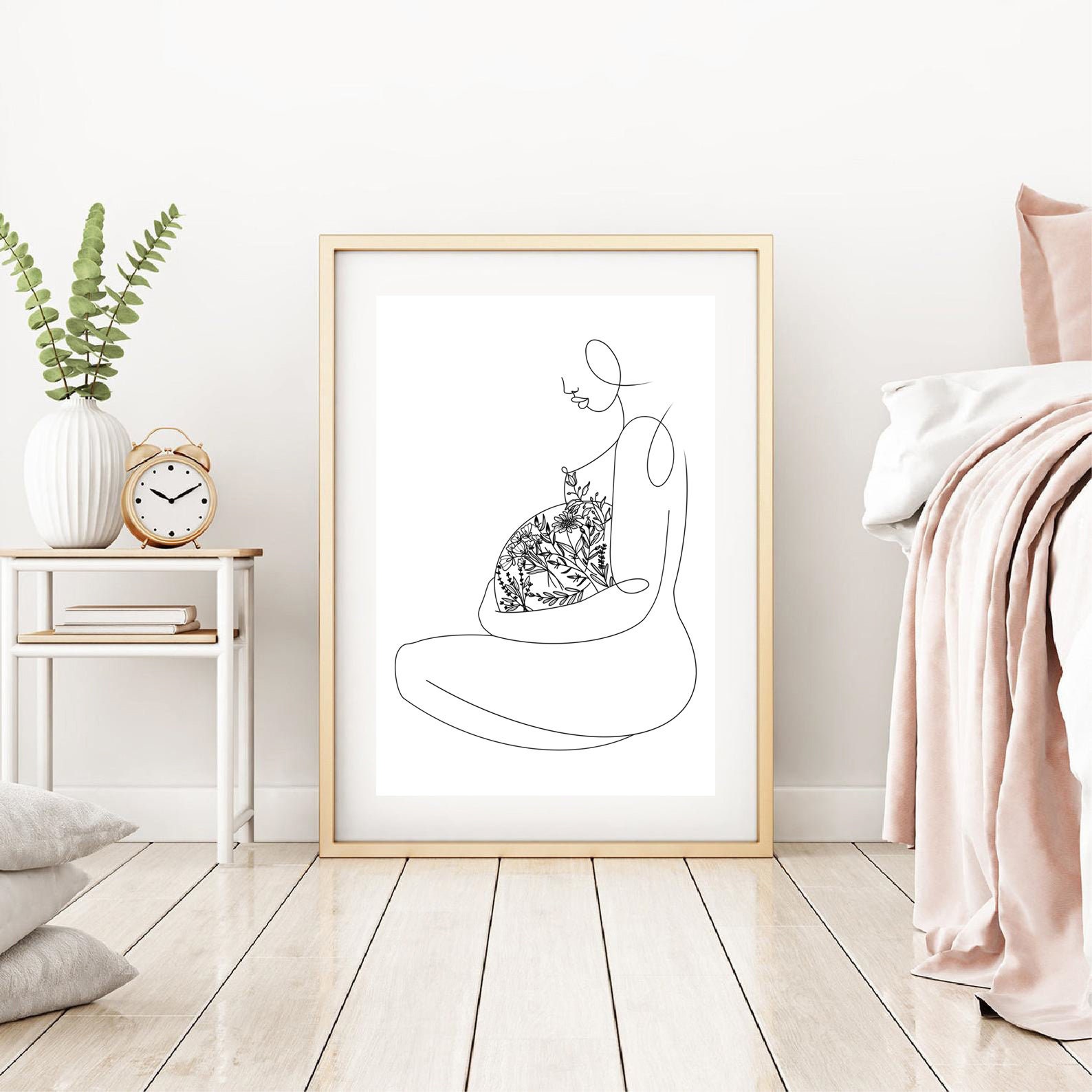 Pregnancy Print, Pregnancy Art, Pregnancy Wall Decor, Pregnancy Artwork ...