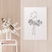 Ballerina Flower Line Art Floral Line Art Ballet Line Art - Etsy