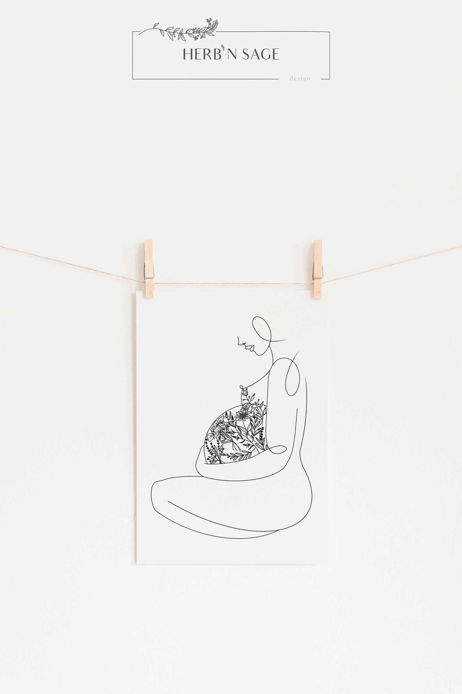 Pregnancy Art, Pregnancy Print, Pregnancy Wall Decor, Pregnancy Artwork ...