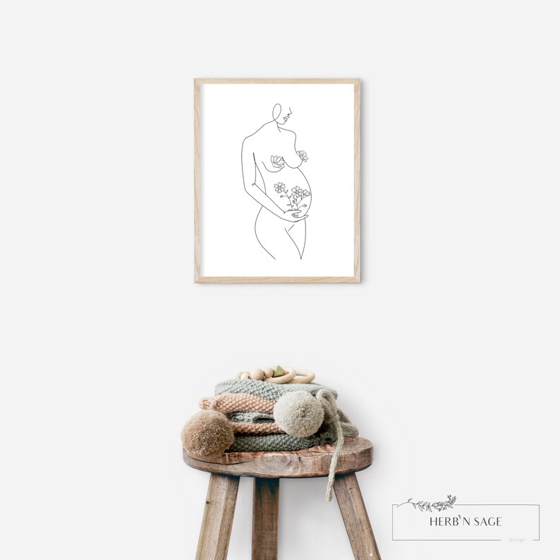 Pregnancy Print, Pregnancy Art, Pregnancy Wall Decor, Pregnancy Artwork ...