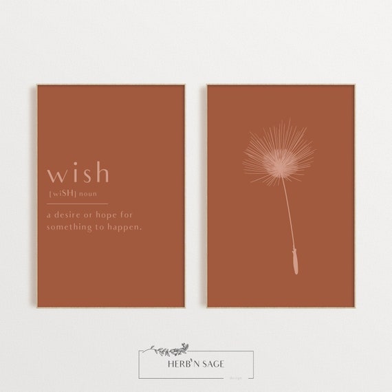 Bundle Prints Wish Definition Print Dandelion Seed Print | Etsy