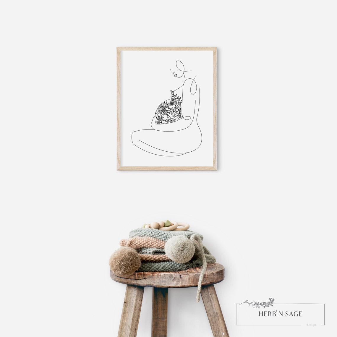 Pregnancy Print, Pregnancy Art, Pregnancy Wall Decor, Pregnancy Artwork ...