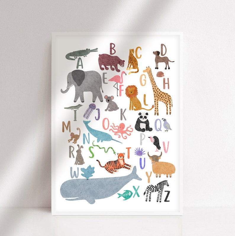 ABC Animal Print Animal Alphabet Poster ABC Printable - Etsy Canada