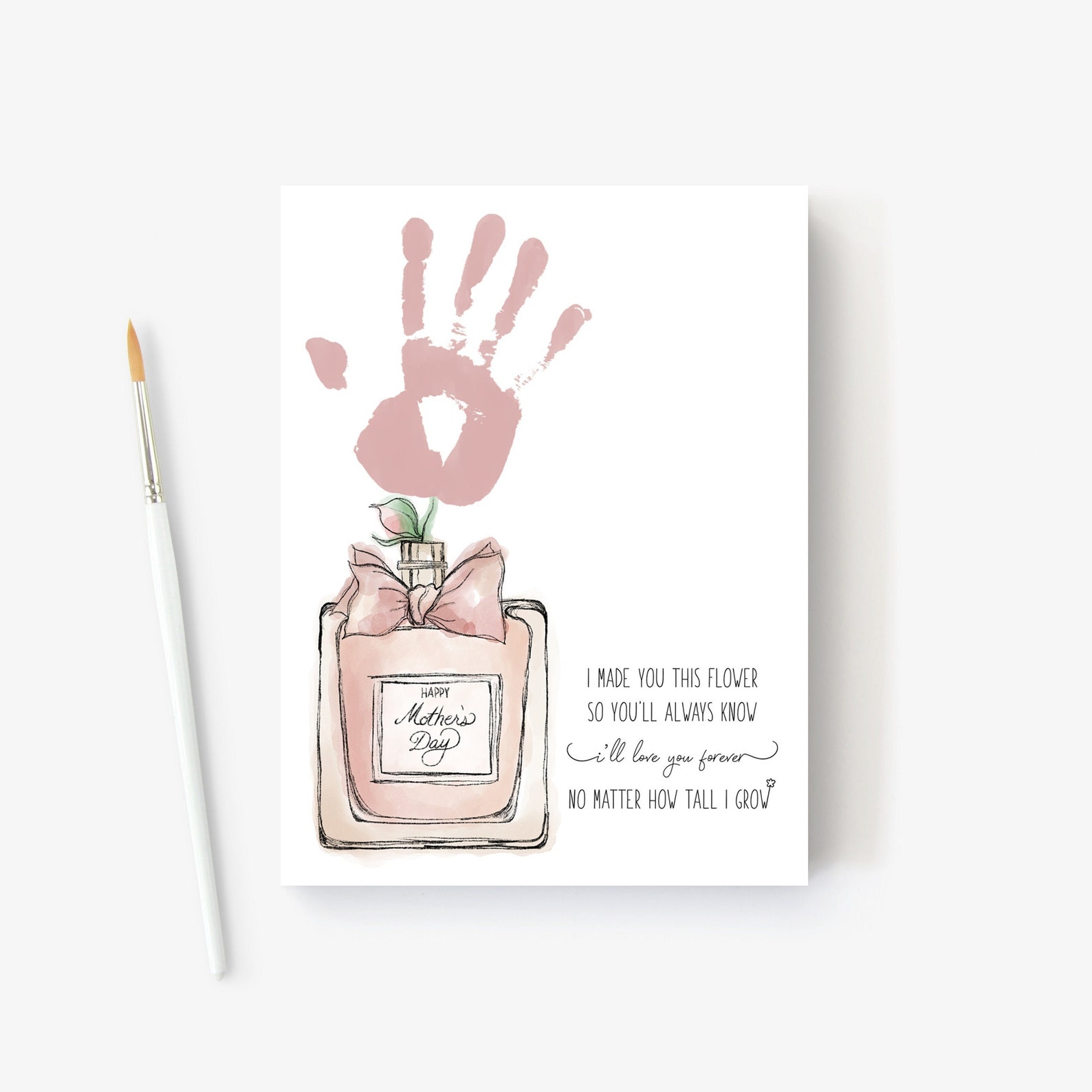 Mother's Day Craft Handprint Arts and Crafts, DIY Gift for Mom Activity ...