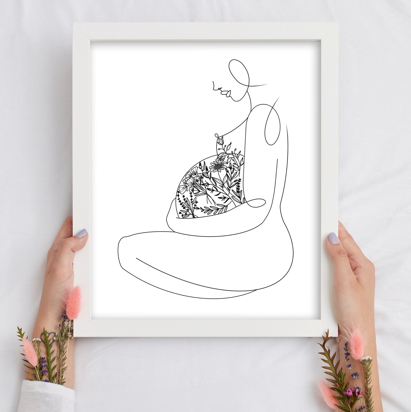 Pregnancy Art, Pregnancy Print, Pregnancy Wall Decor, Pregnancy Artwork ...