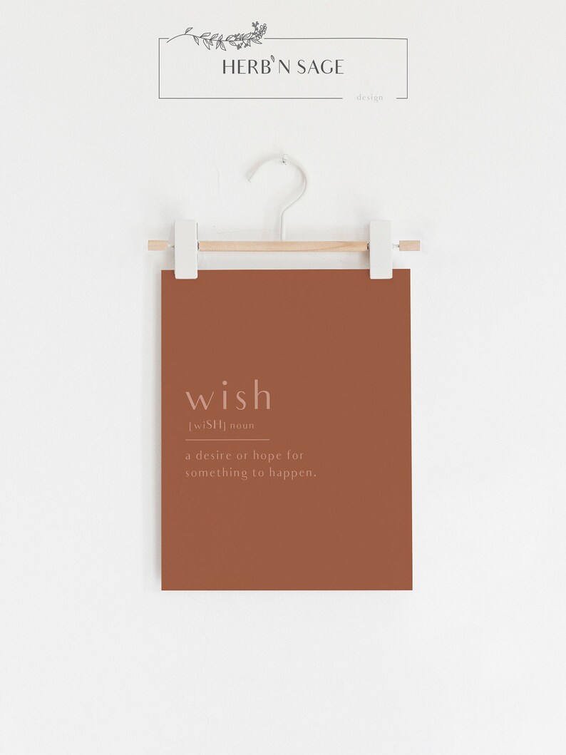Definition Print, Typography Prints, Wish Print, Typography Poster ...
