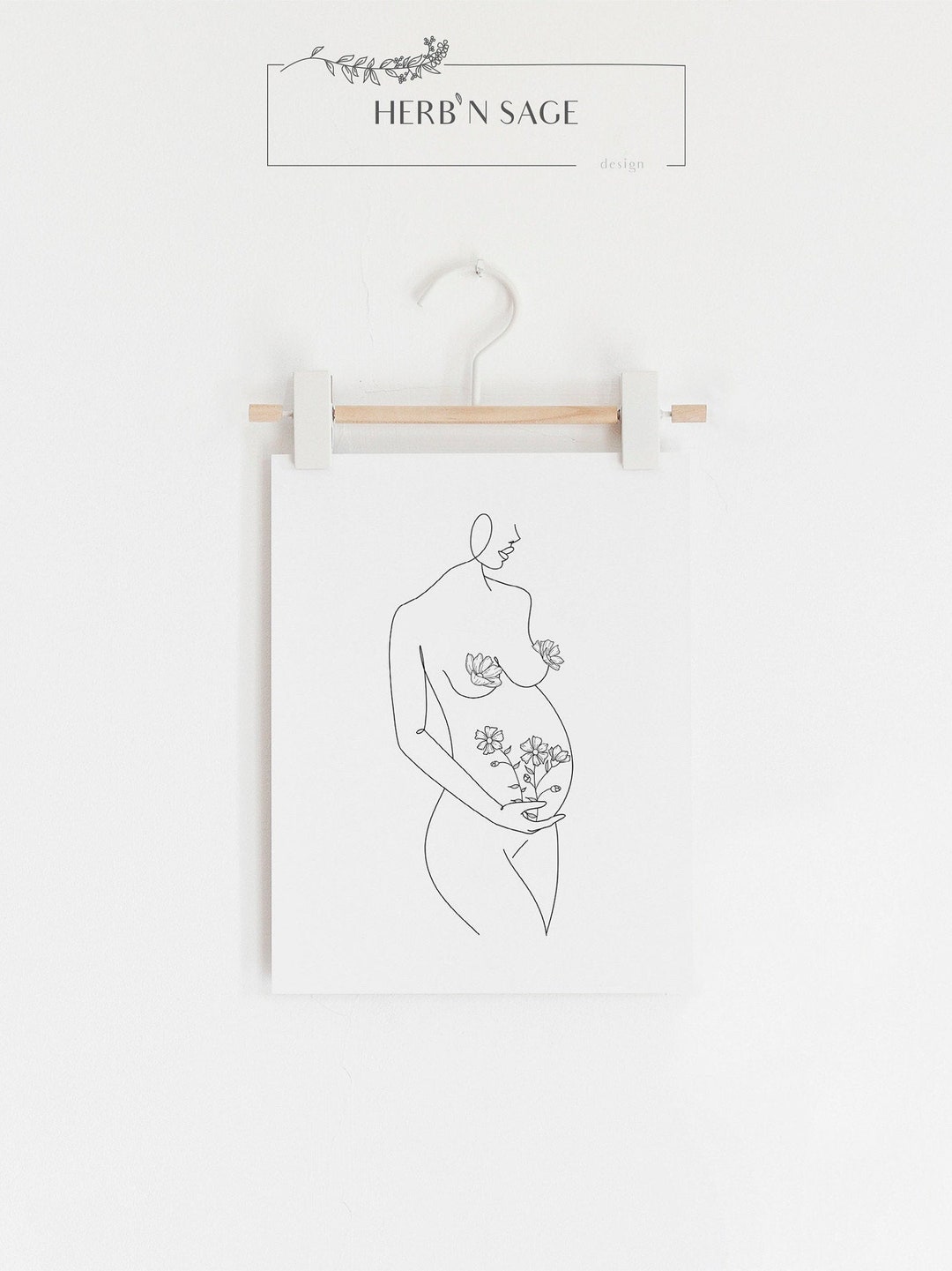 Pregnancy Print, Pregnancy Art, Pregnancy Wall Decor, Pregnancy Artwork ...