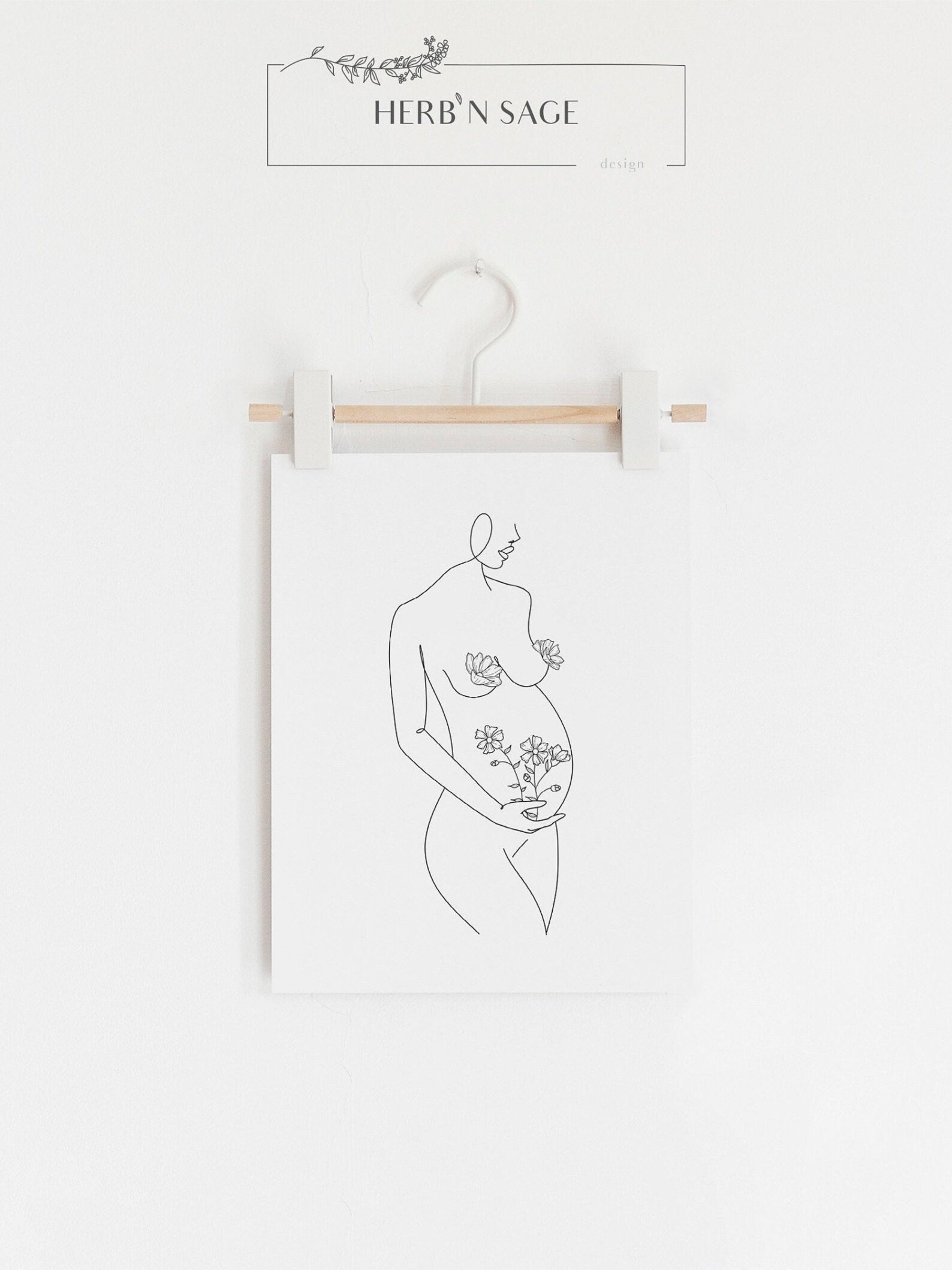 Pregnancy Print, Pregnancy Art, Pregnancy Wall Decor, Pregnancy Artwork ...