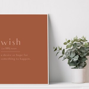 Definition Print, Typography Prints, Wish Print, Typography Poster ...
