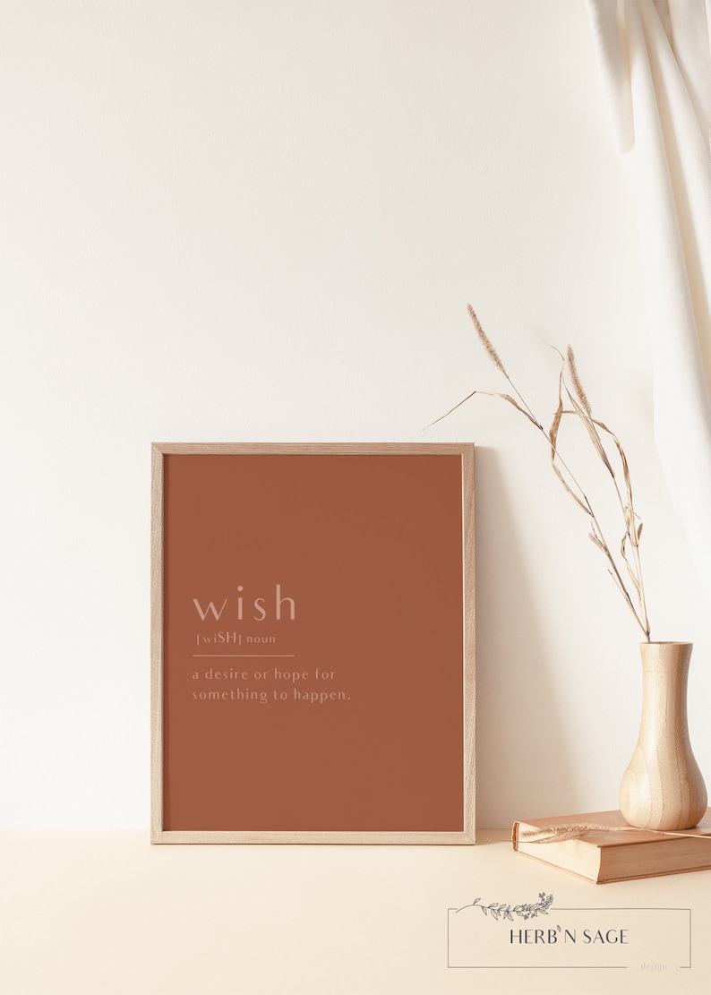 Definition Print, Typography Prints, Wish Print, Typography Poster ...