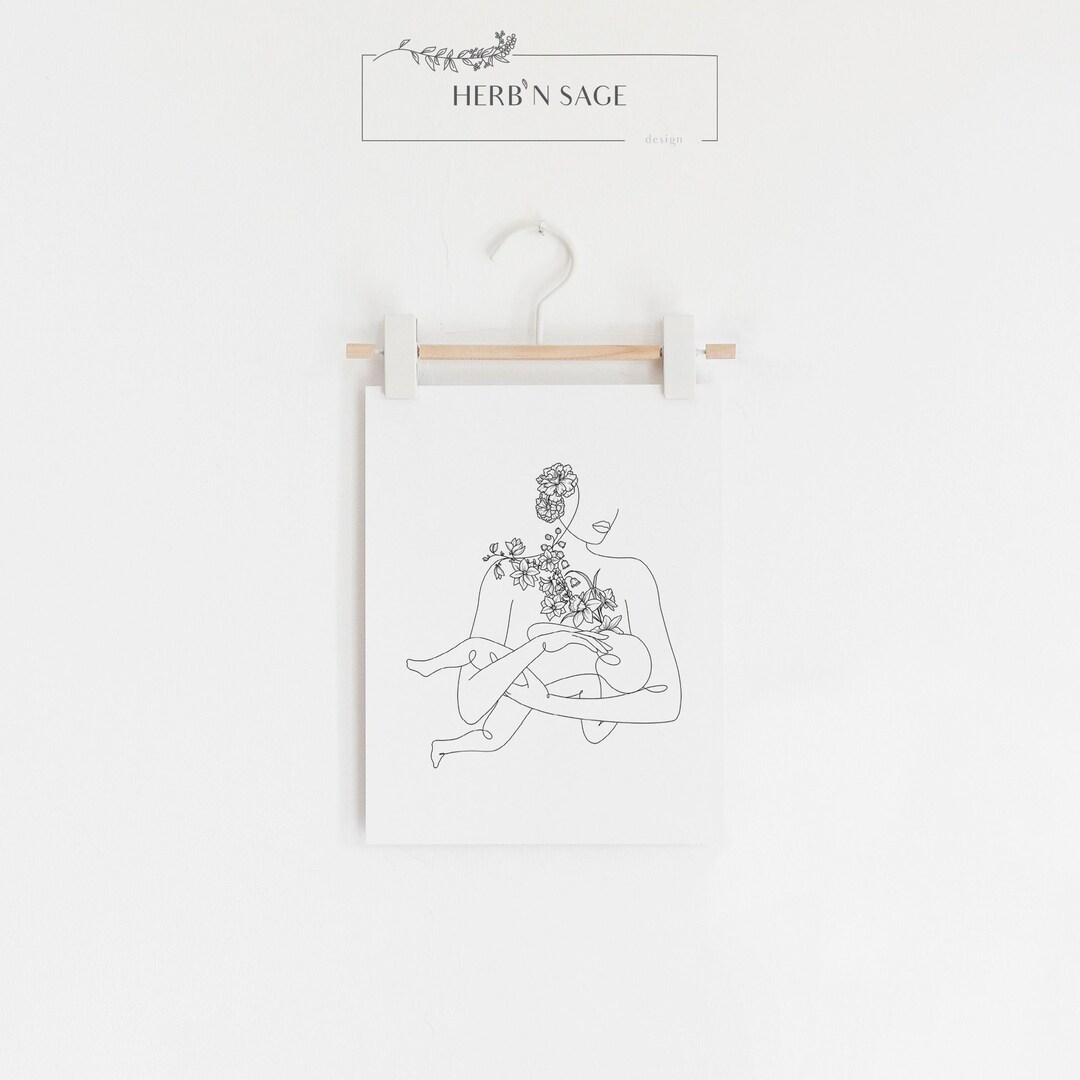 Flower Breastfeeding Print, Breastfeeding Art, Mothers Day Art ...