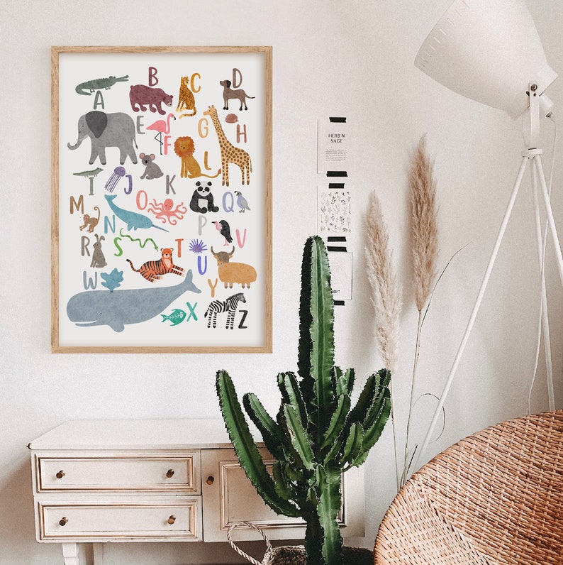 ABC Animal Print Animal Alphabet Poster ABC Printable - Etsy