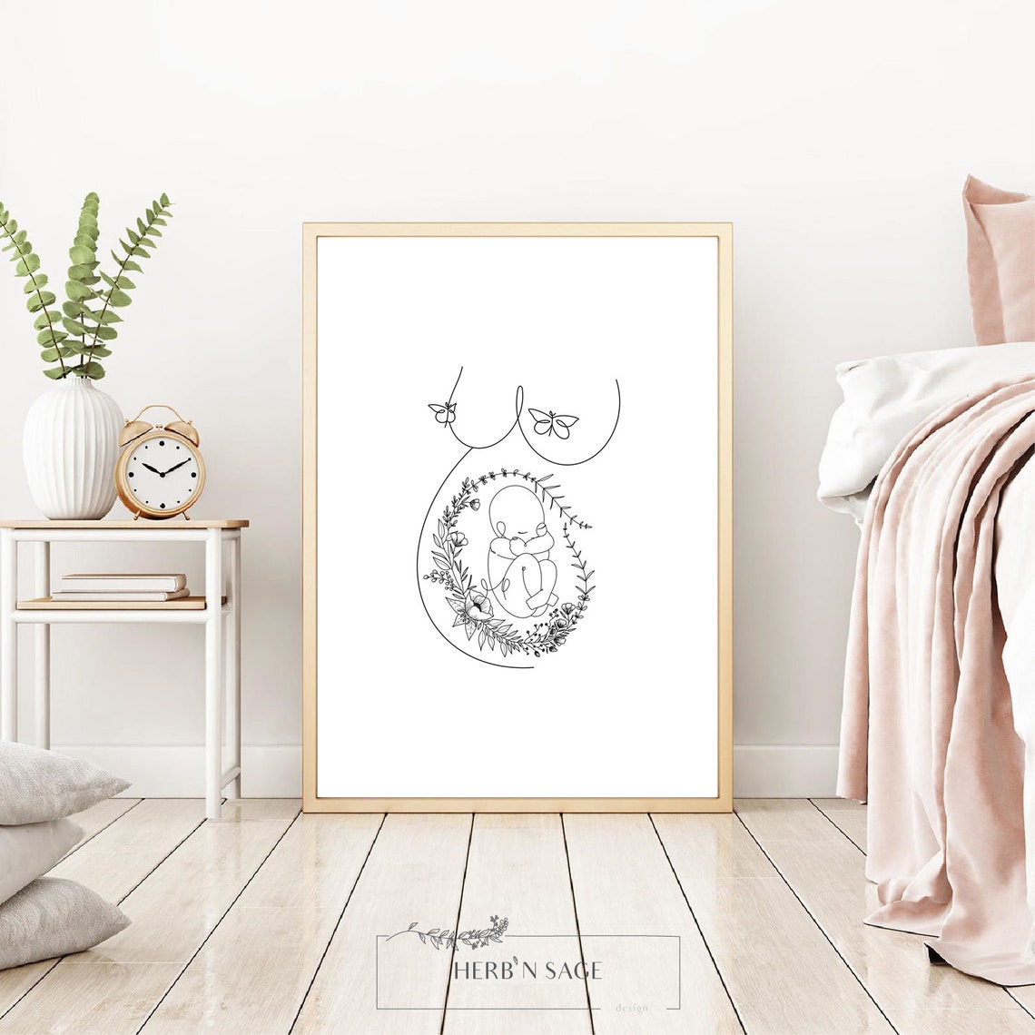 Pregnancy Art Pregnancy Print Pregnancy Wall Decor | Etsy