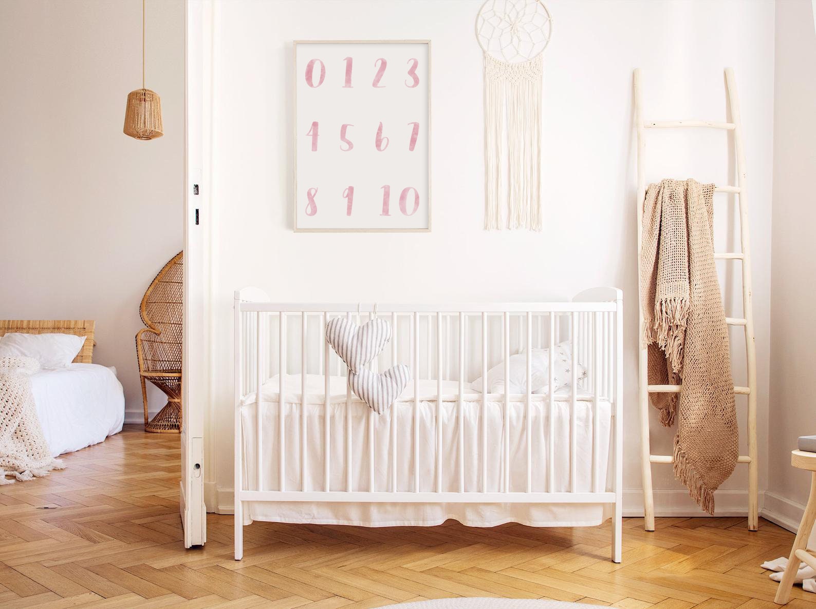 Number Print, Nursery Decor, Printable Wall Art, Classroom Decor ...