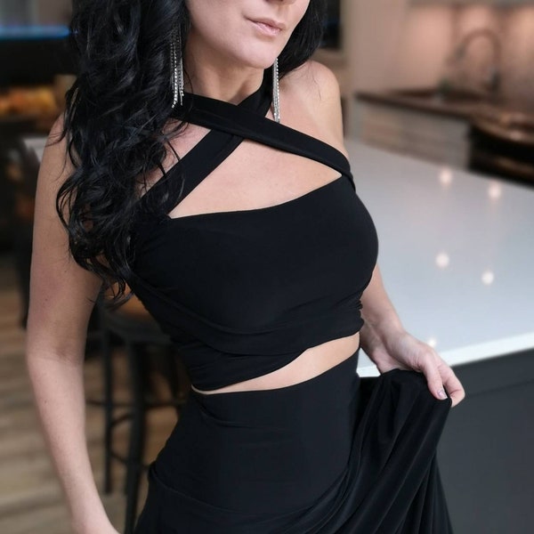 Black Crop Top - Etsy