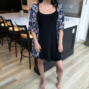 Basic Black Mini Dress With Spaghetti Straps. - Etsy