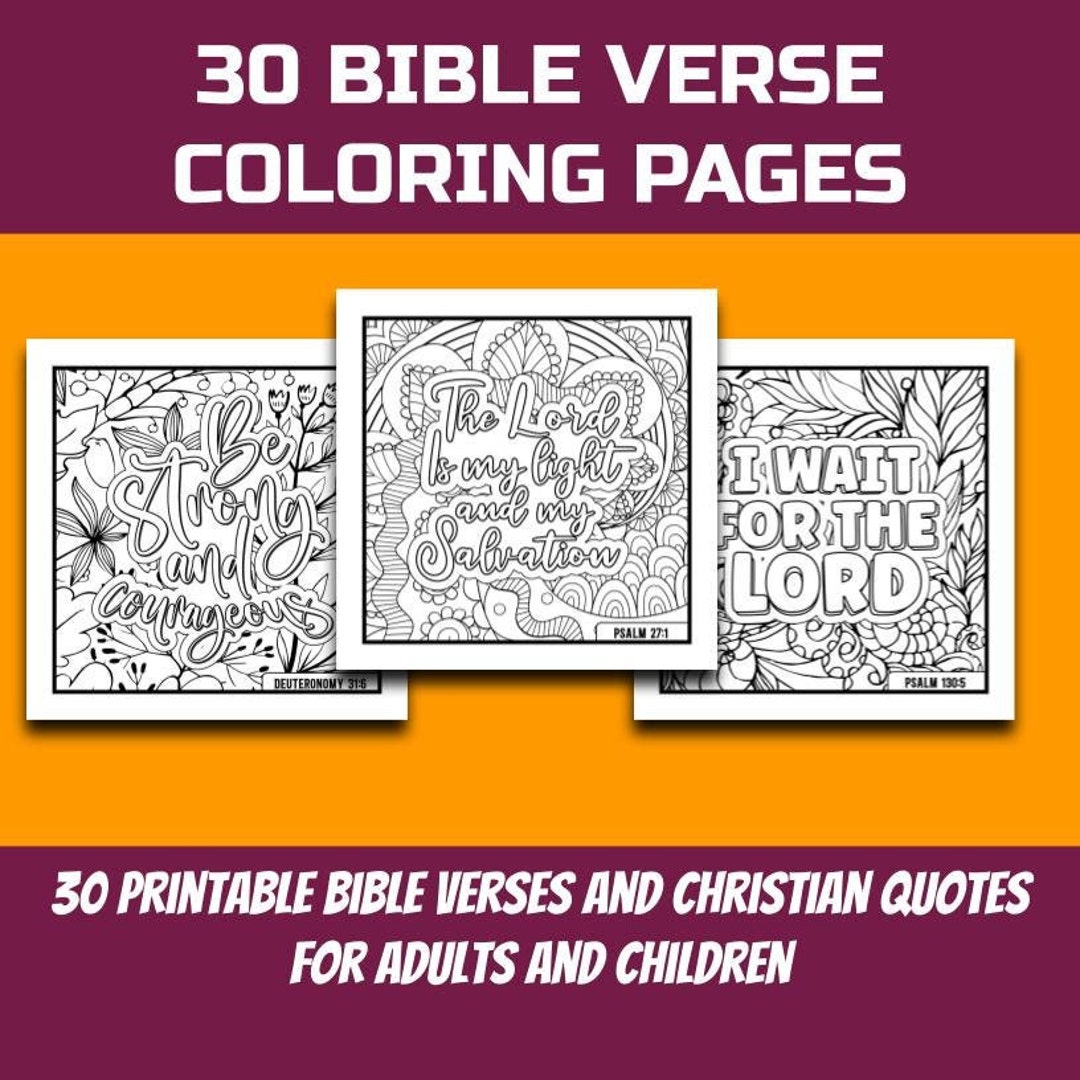 30 Bible Verse Coloring Pages | Christian Coloring Book Pages ...