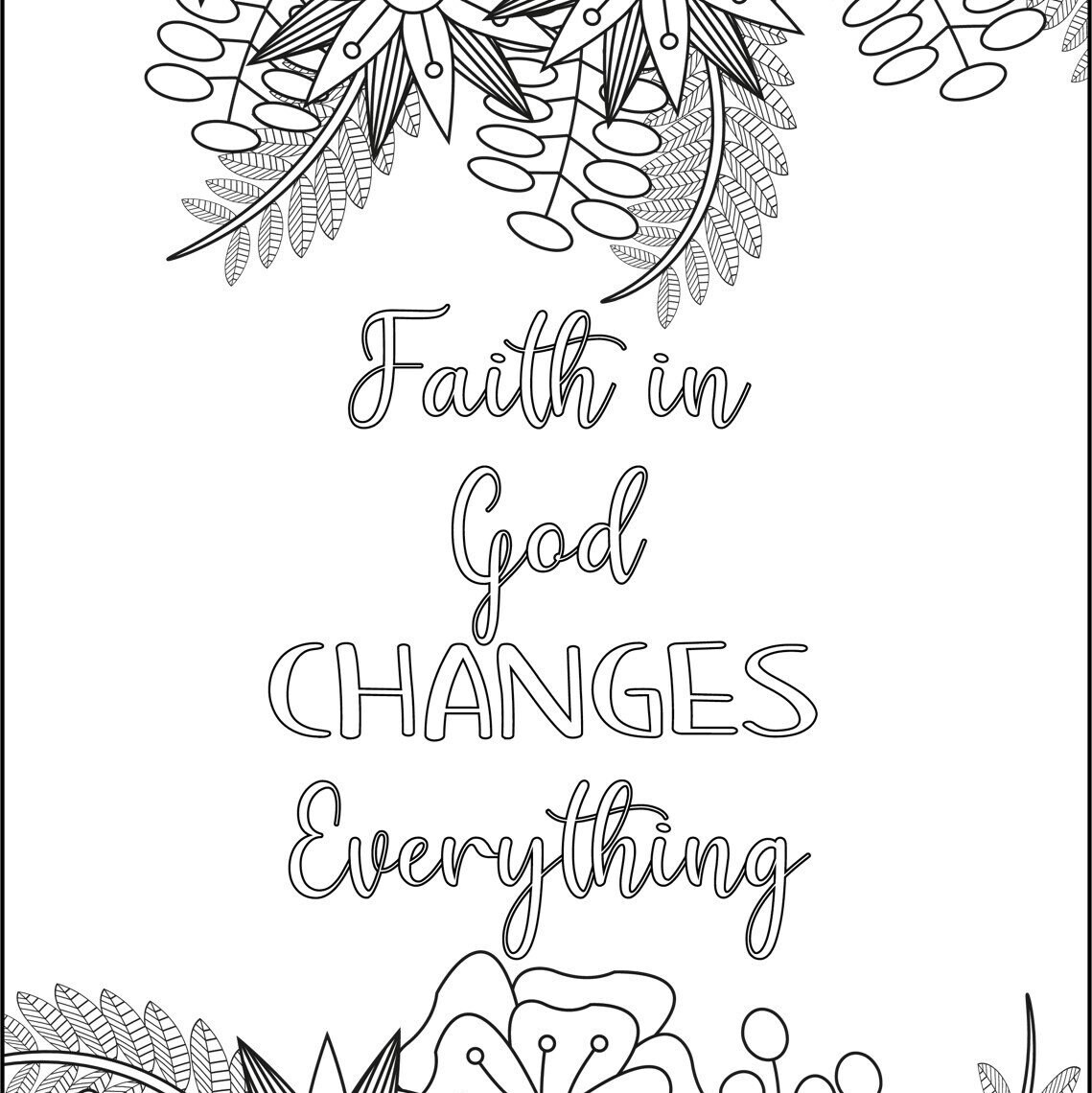 40 Bible Quote Coloring Pages | Christian Coloring Book Pages ...