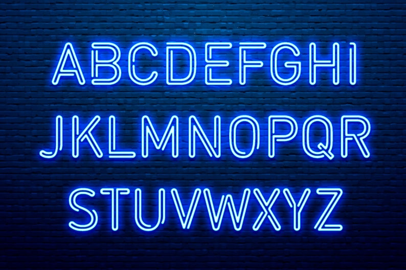 Neon Pimp Font (caps Only) - Etsy