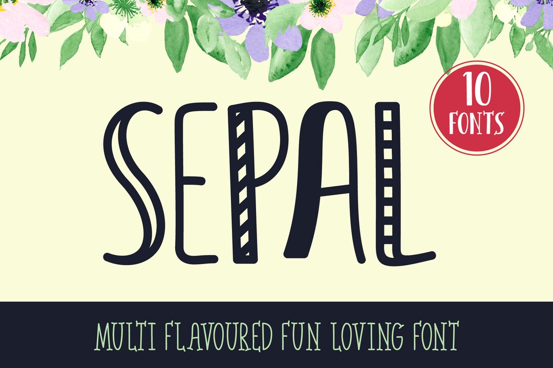 SEPAL a Fun Loving Multi Flavored Font - Etsy