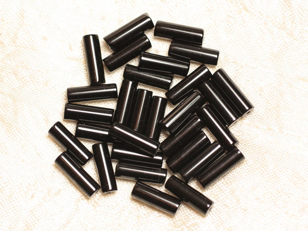 4pc - Stone Beads - Black Onyx Columns Tubes 13x4mm - 4558550030504 - Etsy