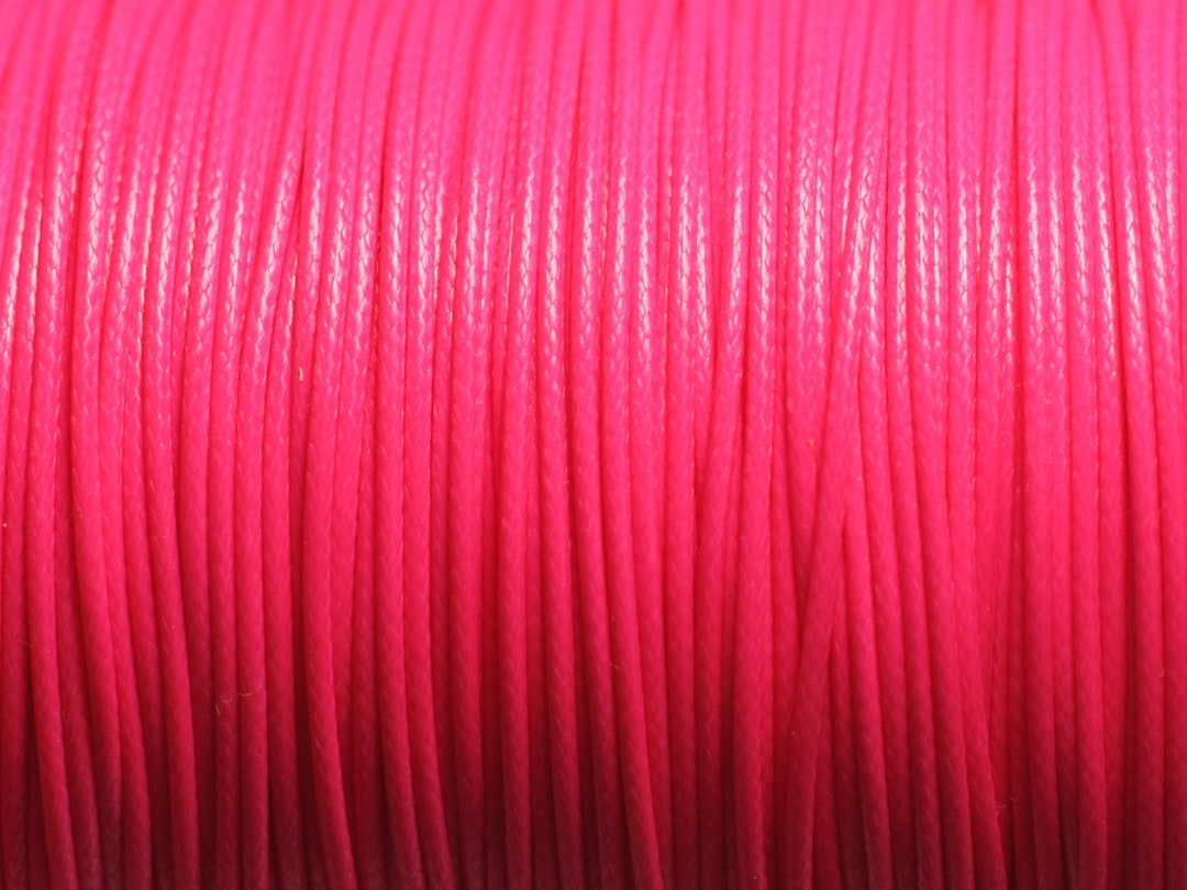 180 Meter Spool - Waxed Cotton Cord Thread 1mm Neon Pink - Etsy