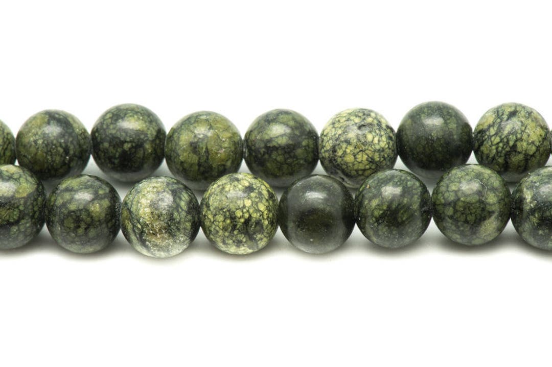 Thread 39cm 37pc Env Stone Beads Serpentine Balls 10mm - Etsy
