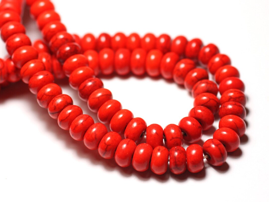 Wire 39cm 100pc Env-turquoise Stone Pearls Synthetic Washers 6x4mm ...