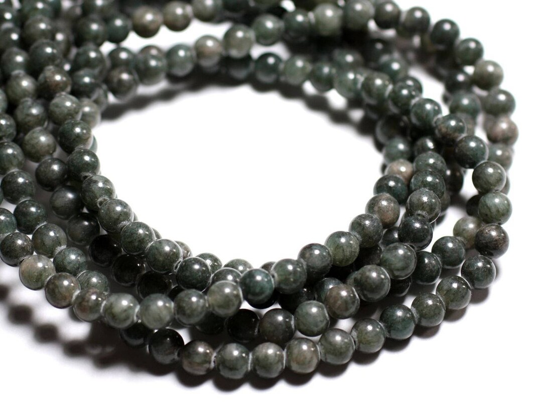 20pc Stone Beads Jade Balls 6mm Gray Green Khaki Fir 4558550002709 - Etsy