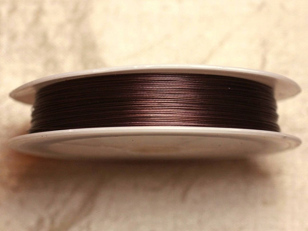 70 Meter Spool Cabled Metal Wire 0.38mm Brown Chocolate Brown ...