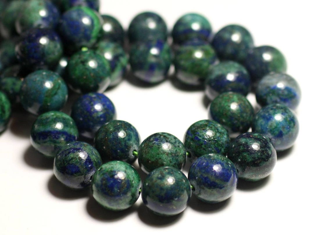 5pc - Perles Pierre - Chrysocolle Boules 8mm Bleu Vert - 4558550036872 ...