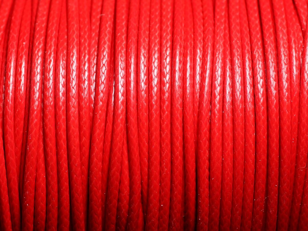 180 Meter Spool Waxed Cotton Cord Thread 1.5mm Bright Cherry Red - Etsy
